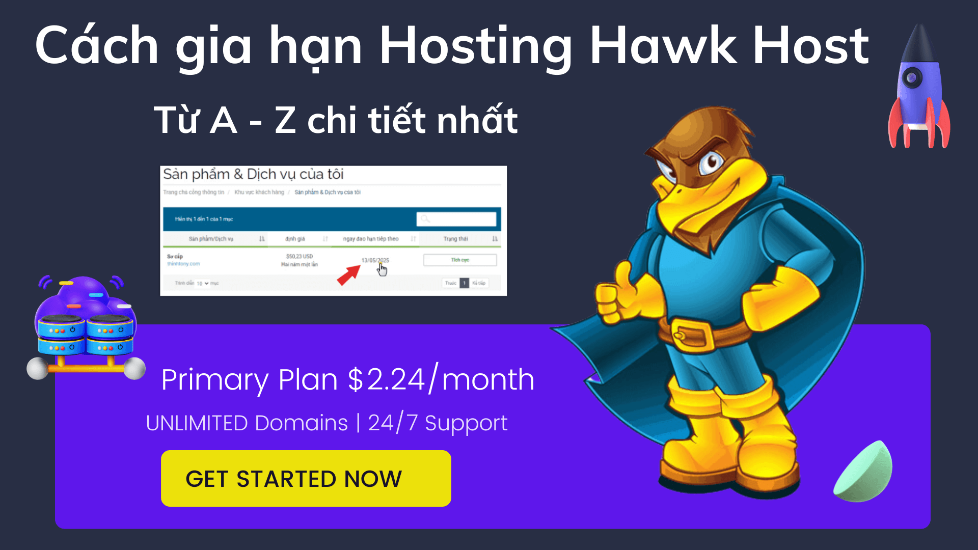 Cách Gia Hạn Hosting Hawk Host Chính Xác Tiết Kiệm Nhất Từ A – Z