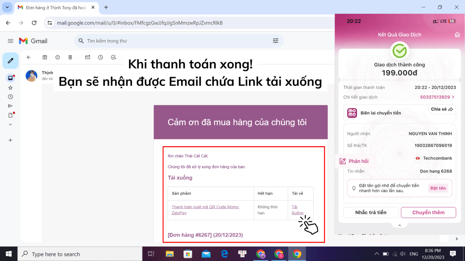 Plugin thanh toán quét mã QR Code Momo, ZaloPay cho Website Bán Hàng