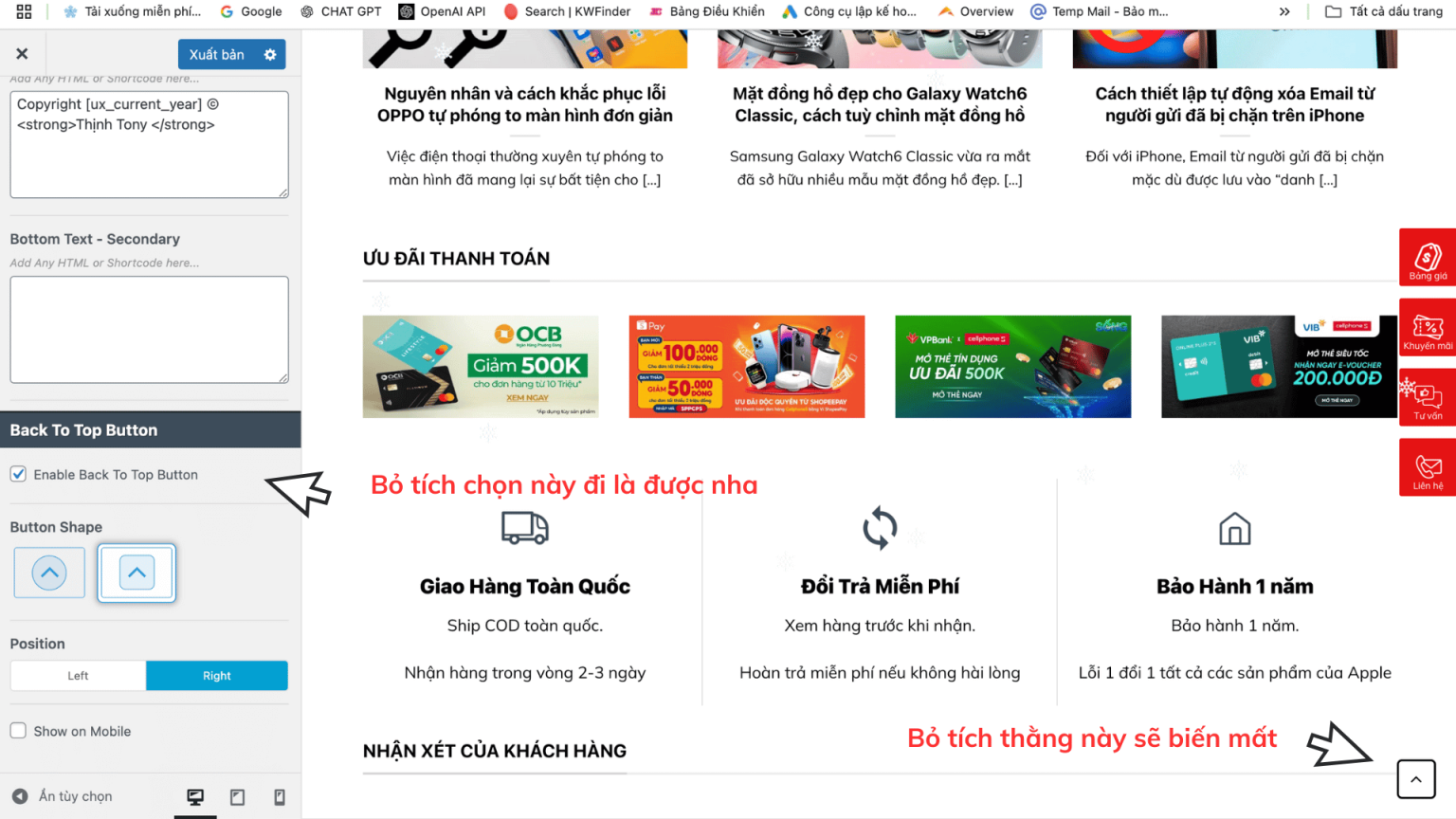 Cách Tạo Float Menu Tùy Chỉnh Đẹp Cho Website Bán Hàng?